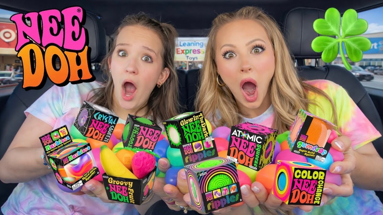 HUNTING FOR THE VIRAL NEEDOHS 🌈😱🍀🤞🏼#trending #satisfying #fidget #needoh #shopping #viral #tiktok 