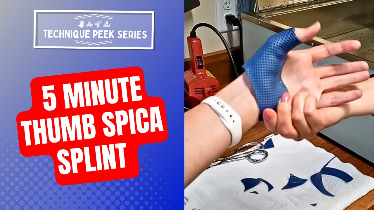 How to Make a Thumb Spica Splint in less than 5 Minutes  |  #TechniquePeekSeries