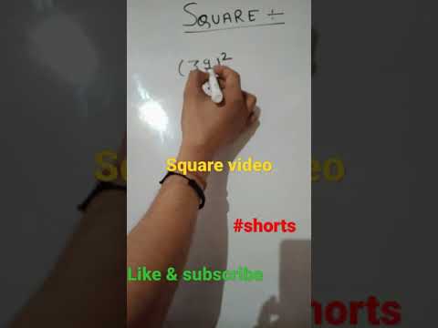 Square video ! tricky video ! short video ! Square of 39