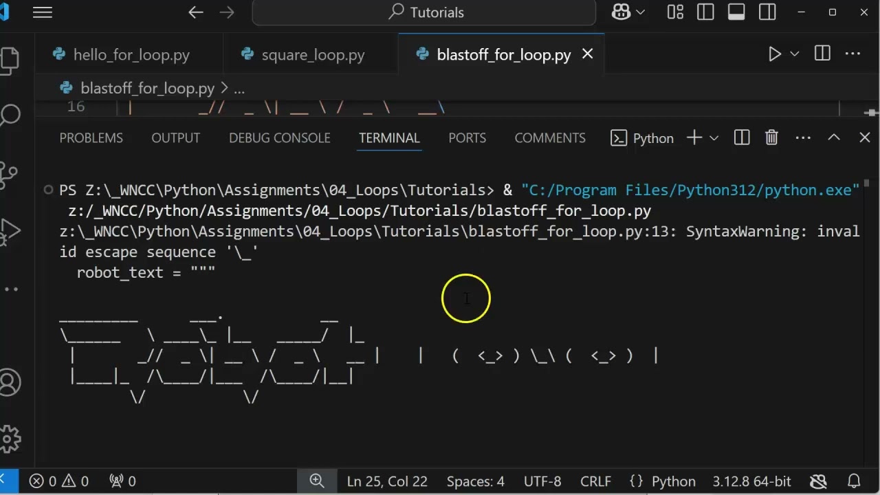 Wk 4: Chapter 4 Python Loops Tutorial