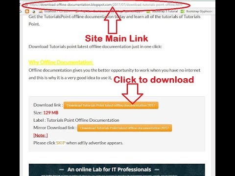 Download Tutorials point offline documentation latest version 2017