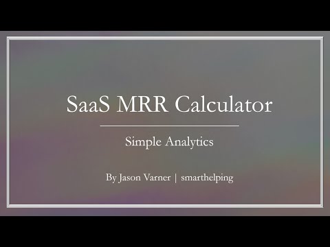 MRR Calculator Template for SaaS