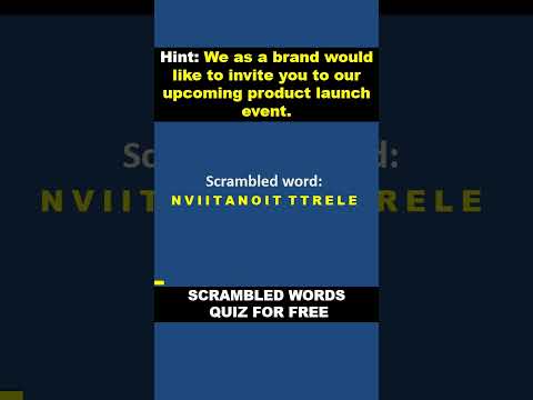 Unscramble the Scrambled Word of the quiz