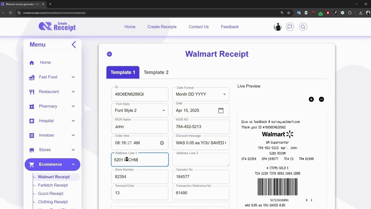 How to Generate Create a Walmart Receipt – Quickly Generate 🛒🧾