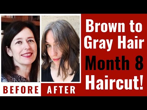 My Gray Hair Transition Month 8 Haircut
