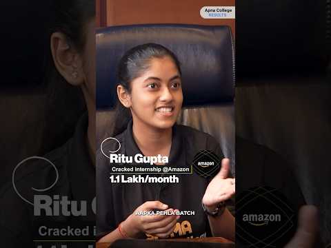 Amazon Software Intern : Complete Interview lesson available on Apna College