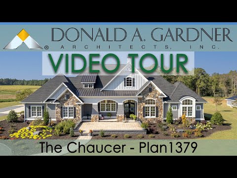 Ranch house plan with European style | The Chaucer