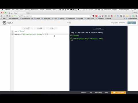 Introduction to variables in Ruby