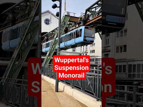 Hanging Train 🚝 #wuppertal #monorail #schwebebahn #germany #shorts