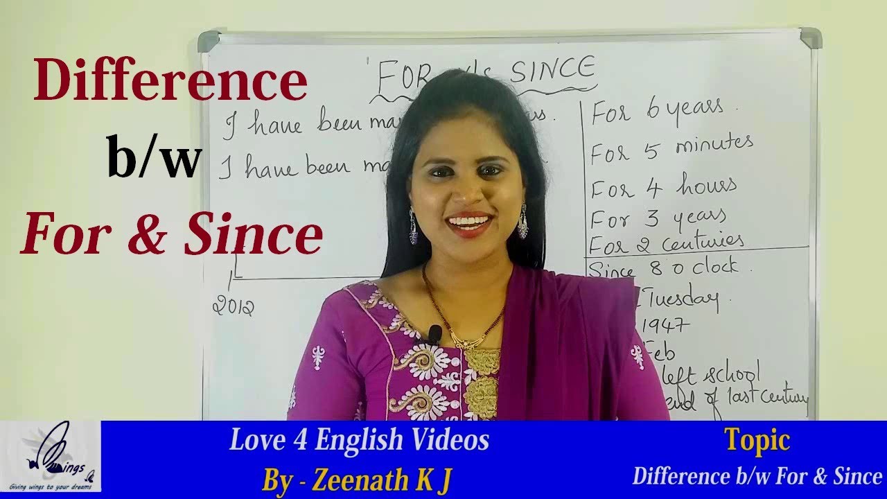 Difference between For & Since