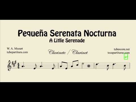A Little Night Music Sheet Music for Clarinet Pequeña Serenata Nocturna Partitura de Clarinete