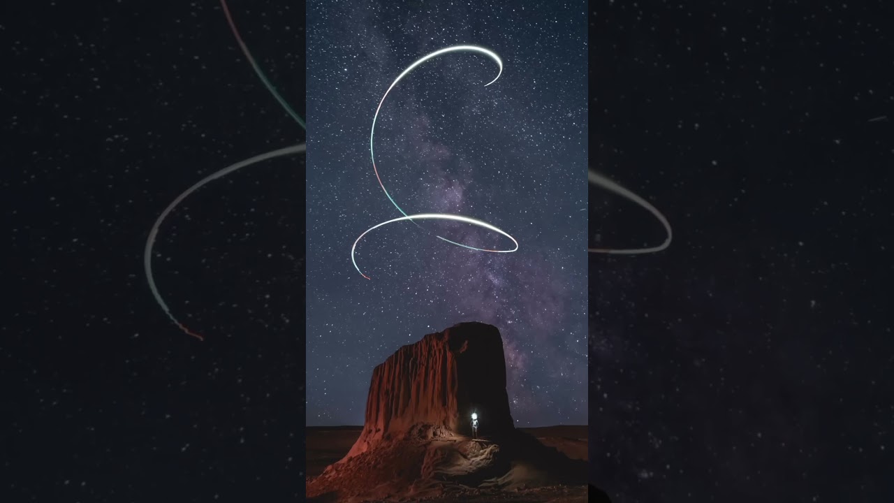 Light painting and Milky Way in Mongolia with @djflore