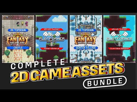 The Complete 2D Game Assets Bundle - Compatible with Unity | Godot | GameMaker | RPG Maker and More