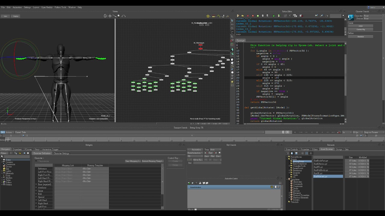 MotionBuilder T pose Script