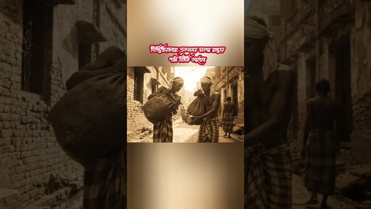 Old Dhaka 100 Years Ago 🏙️ | Bhistiwala Water Sellers (Cinematic History) #shorts