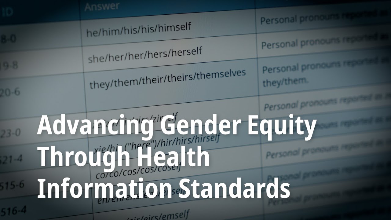 Advancing Gender Equity Through Health Information Standards | EVIDENCE-BASED DESIGN