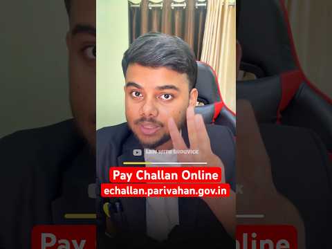 How to Pay Challan Online? #echallan #lawwithshouvick