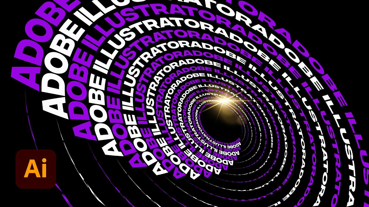 EASY Text Effect in Illustrator - 1 minute tutorial !!