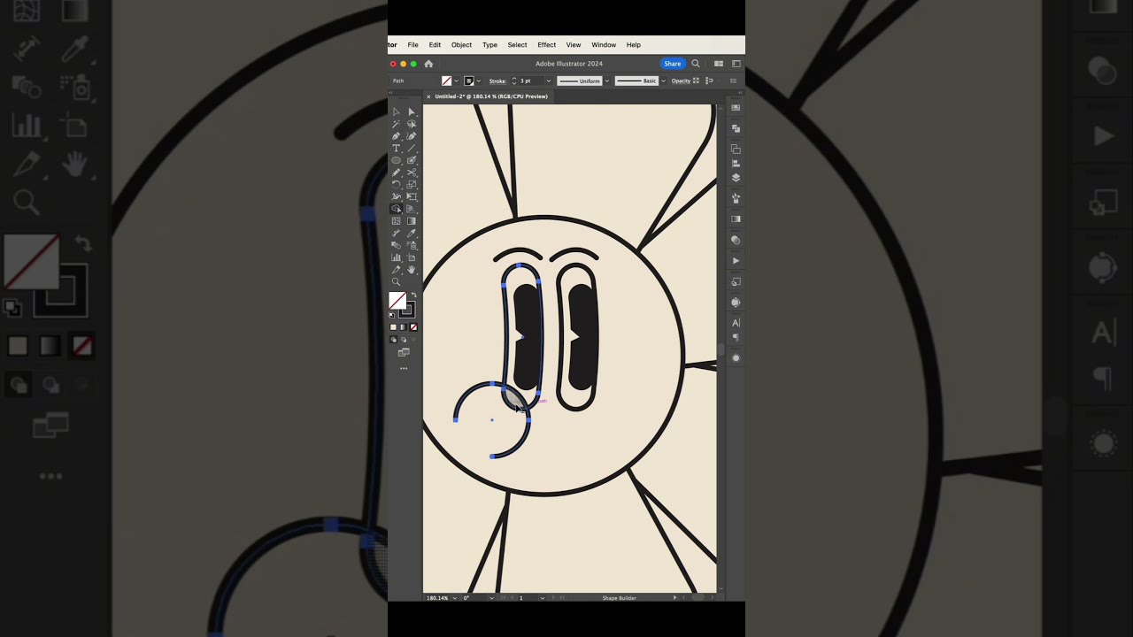 How to draw a retro cartoon mascot #illustrators #adobeillustrator #graphicdesign #designtutorials