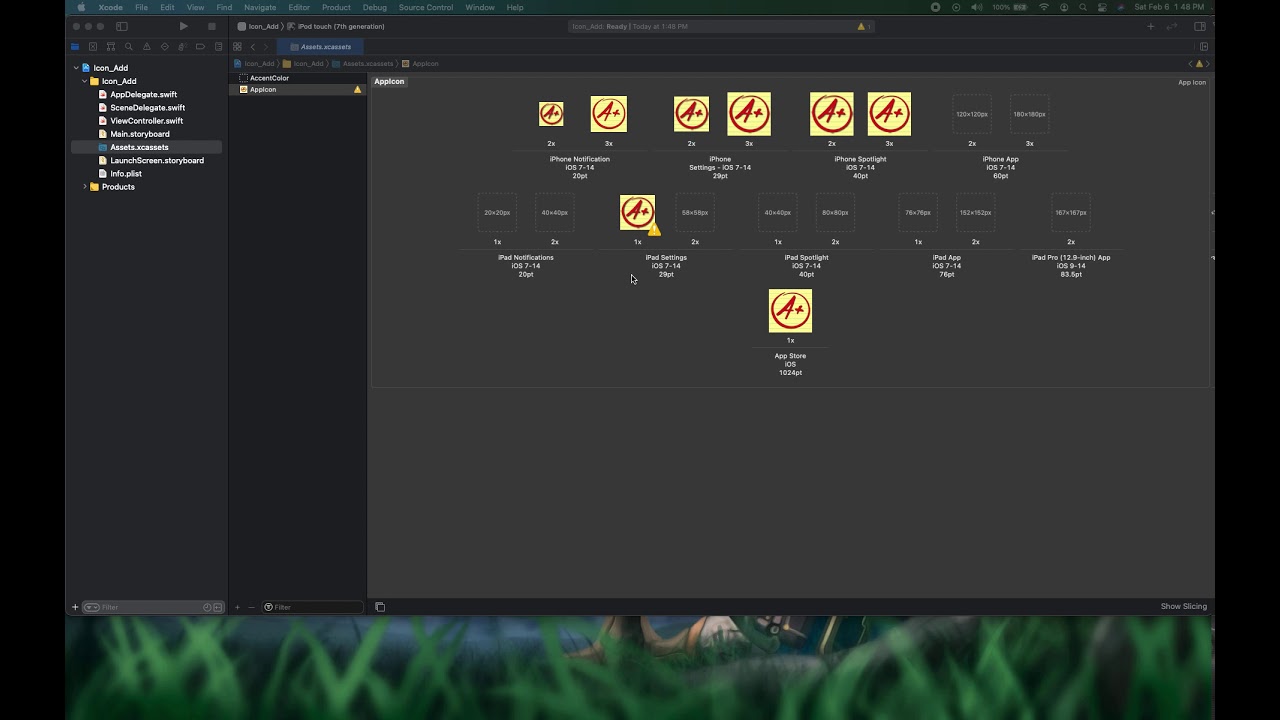 XCode (iOS Development) - Adding App Icon