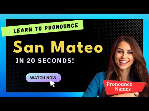 How to Pronounce San Mateo (American Pronunciation / US) with Audio and Phonetic Spelling