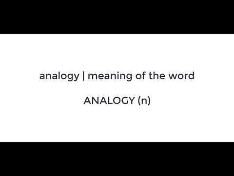 analogy | meaning of the word "analogy"