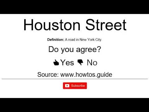 How to Pronounce / How to Say: Houston Street