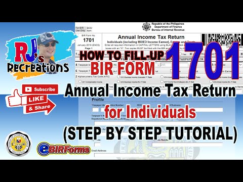 How to fill-up BIR form 1701, 2021 Annual Income Tax Return for Individuals using eBIRForms 7.9