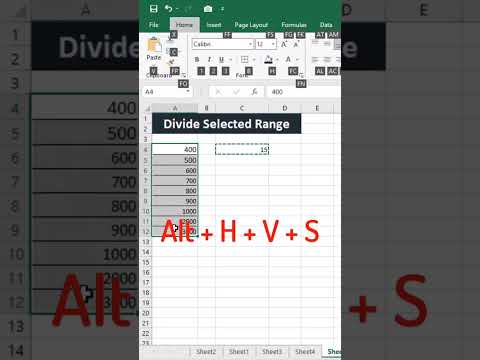 Excel tips | #exceltips | Excel Multiple Divide Trick