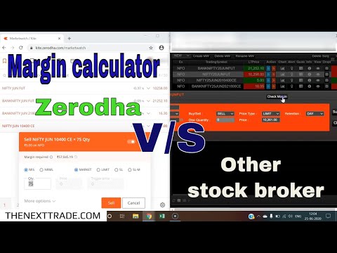 Zerodha margin calculator | Zerodha margin comparison with other broker | Option selling margin