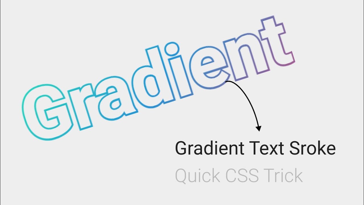 Gradient Text Border | How to make gradient Text stroke | Quick CSS trick