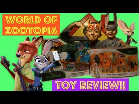 Disney's World of Zootopia Movie Characters Toy Review!!