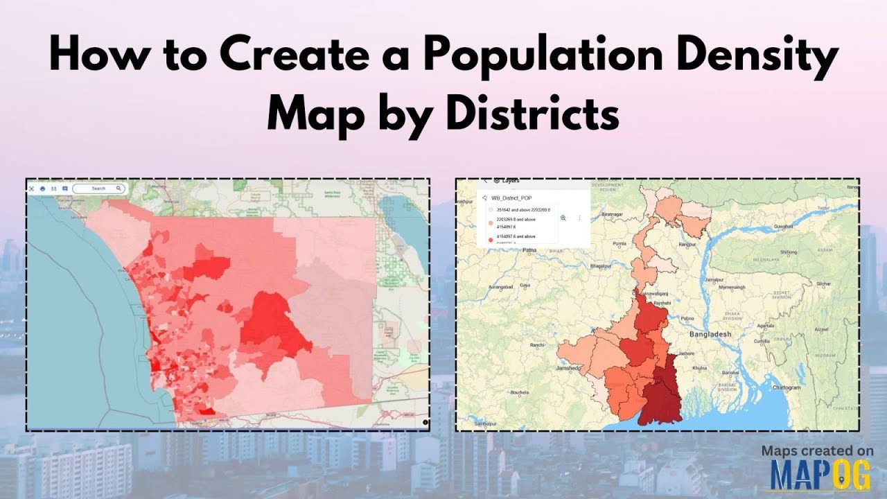 How to Create a Population Density Map by Districts 🗺️  #populationdensity #gismapping  #mapog #gis