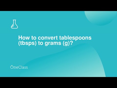 How to convert tablespoons tbsps to grams g?
