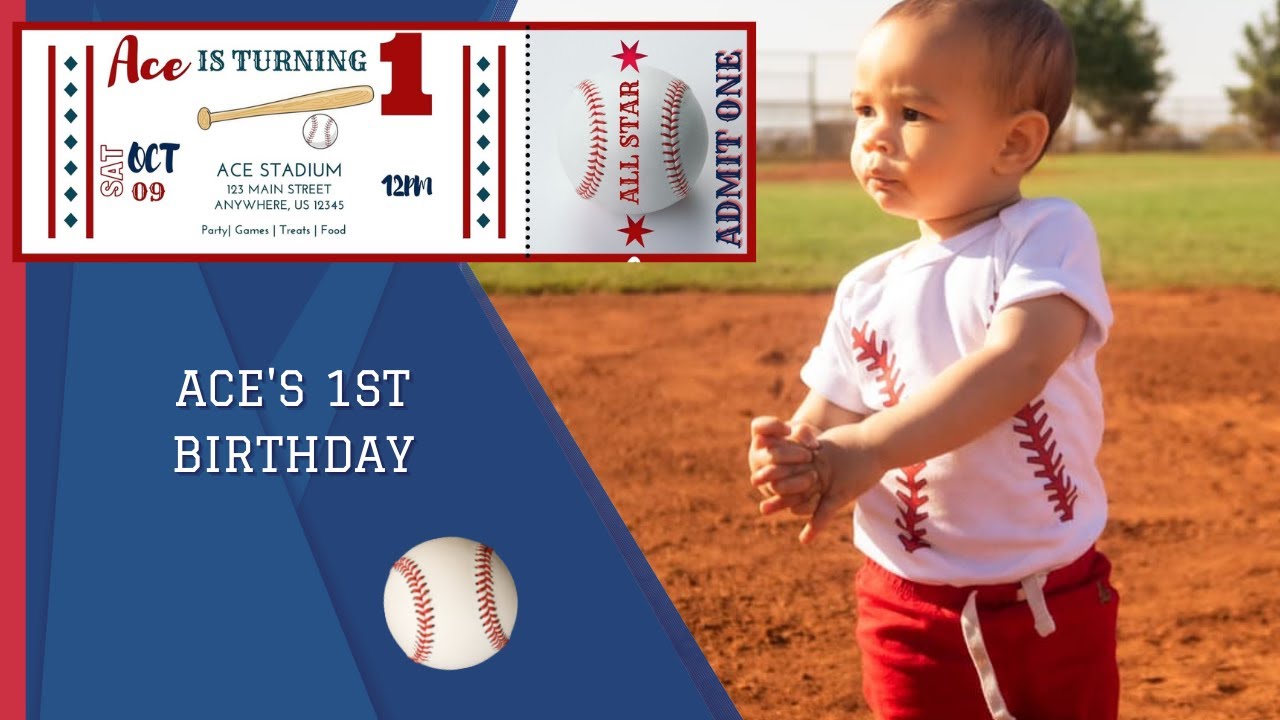 Ace's 1st birthday! BASEBALL theme birthday