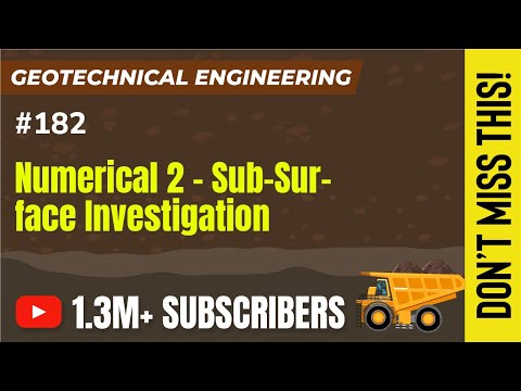 Numerical 2 Sub Surface Investigation - GATE Previous Year Questions of ...