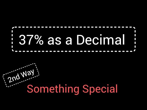 37% as a Decimal||How to Convert 37% to a Decimal||Percent to Decimal