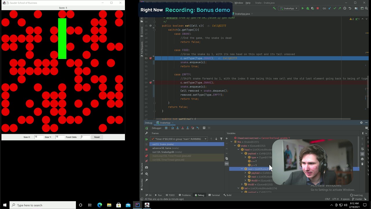 Tutorial 5 - Queue Snake Demo