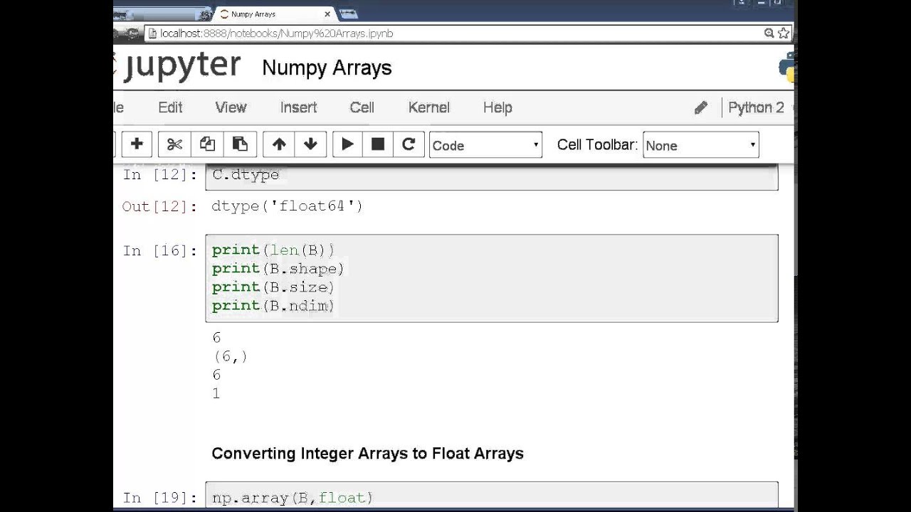 Introduction to NumPy Arrays - Part 1