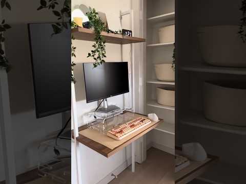 CREATING AN OFFICE IN A SMALL STUDIO APARTMENT #workfromhome #studioapartment #diy