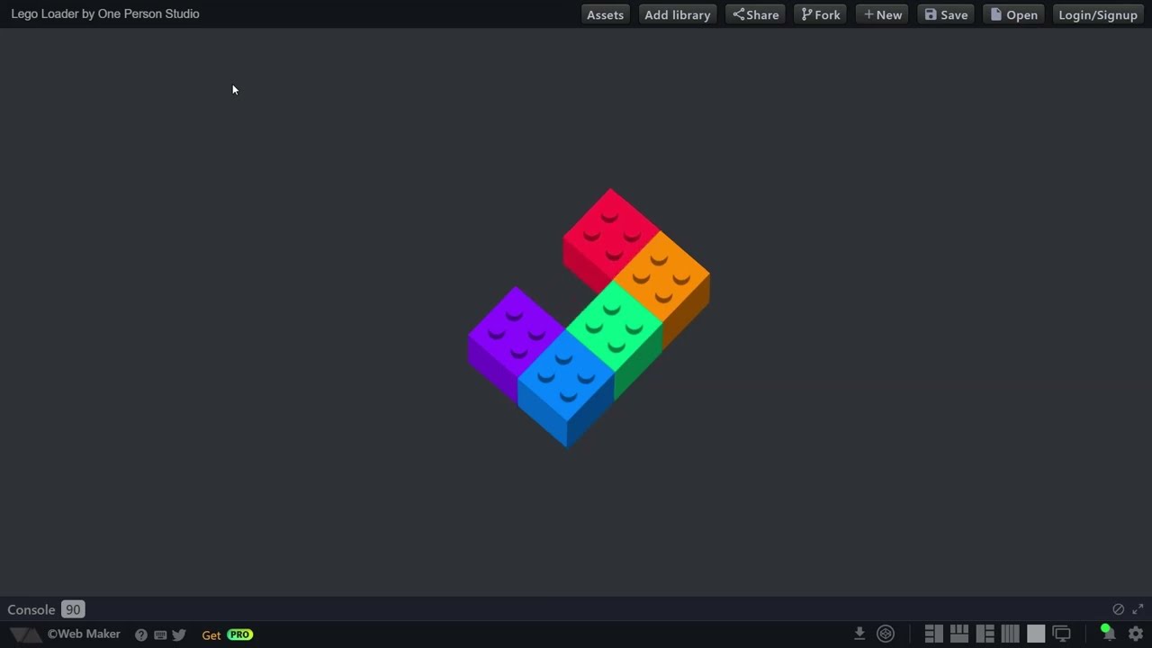 ASMR Programming - LEGO LOADER Animation with HTML, CSS & JavaScript - No Talking
