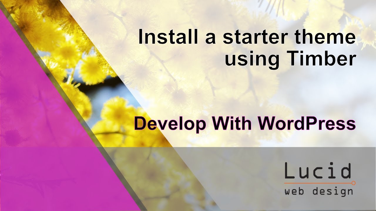 Install Timber on WordPress as a starter theme