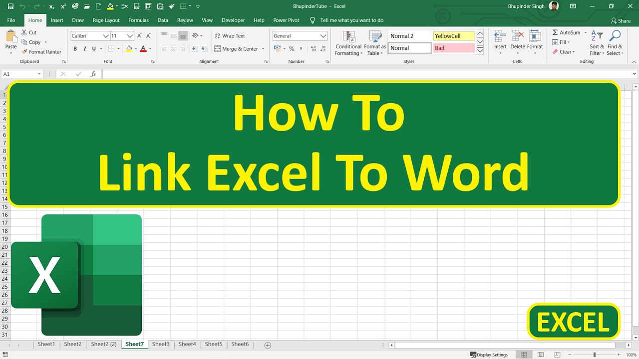 How To Link Excel To Word