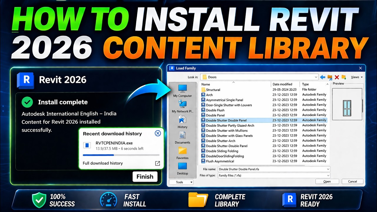 Install Revit 2026 Content Library.