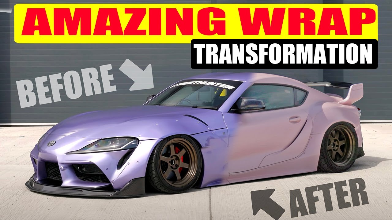 🔥 STREET HUNTER Toyota Supra Vinyl WRAP Before and AFTER 🔥