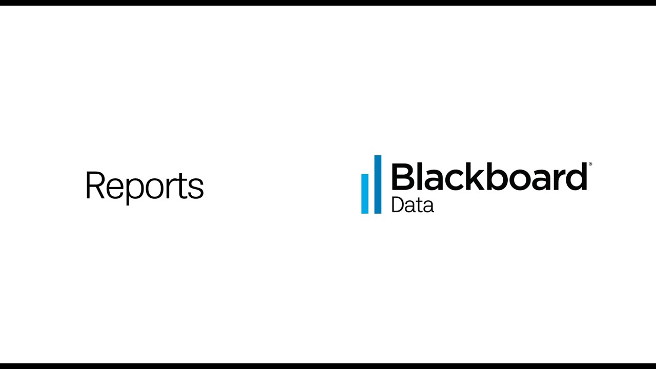 Blackboard Data - Reports