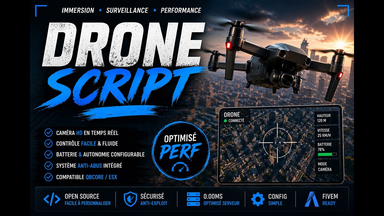Advanced Drone Script Release (ESX / QBCore)