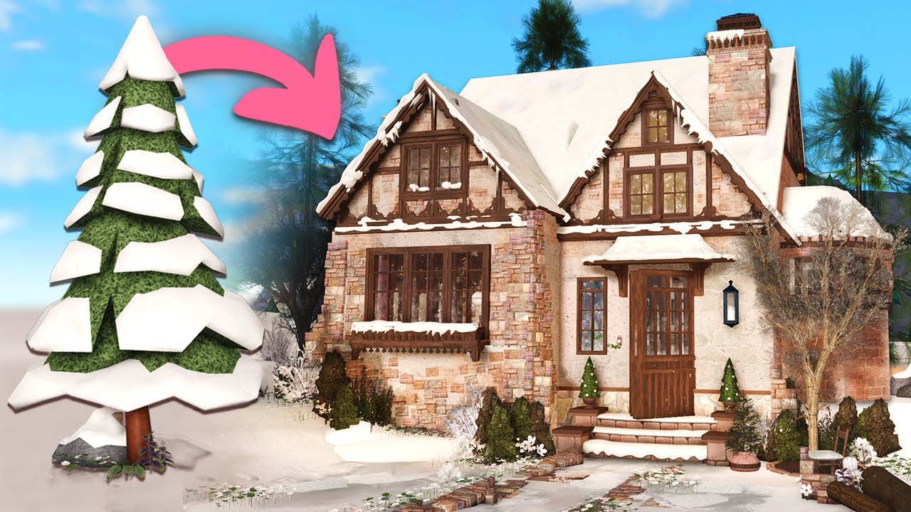 CAN 15 BUILDERS Make a Winter Bloxburg House Without Communicating?