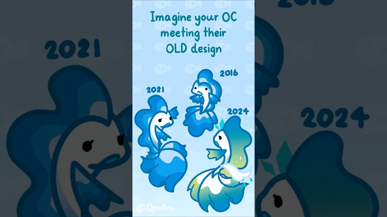 Imagine your OC meeting their OLD design | #animation #art #oc #digitalart