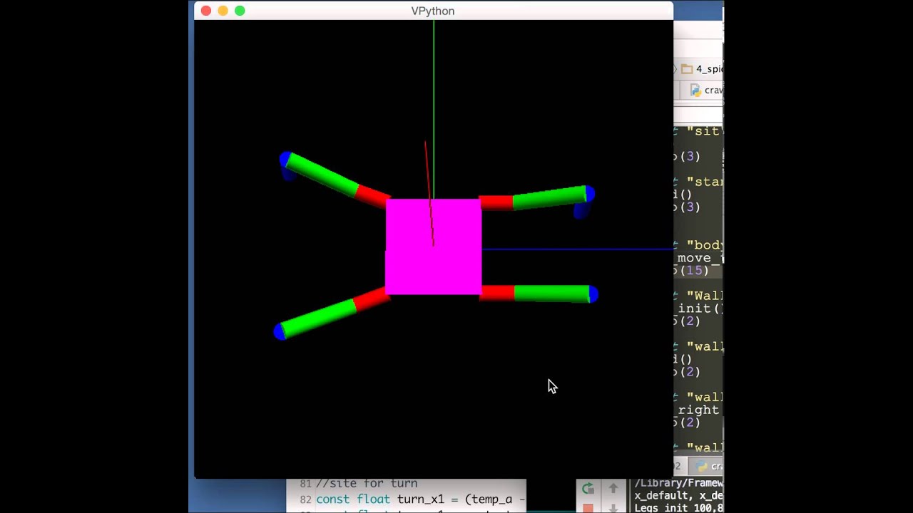 quadruped simulator by python